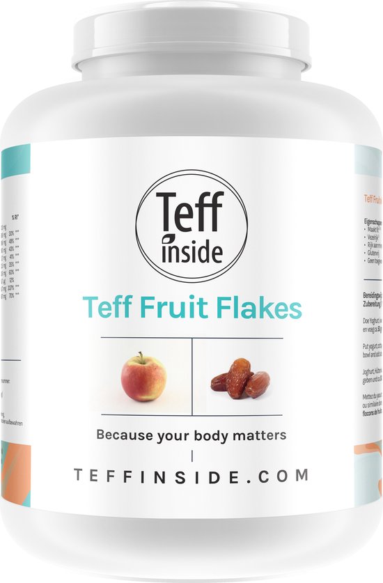 Teff Fruit Flakes Natuurlijk Fruit 600 gram | bol.com