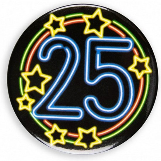 button 25 neon 5,5 cm zwart | bol.com