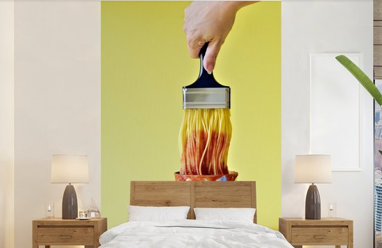 Behang - Fotobehang Verven met spaghetti en rode saus - Breedte 140 cm ...
