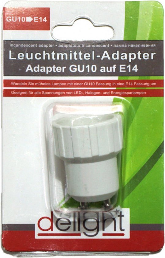 Lampvoetadapter GU10 naar E14 fitting adapter, verloopfitting | bol.com