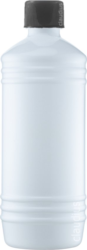 Lege Fles 500 ml wit met zwarte dop - set van 10 stuks - navulbaar ...