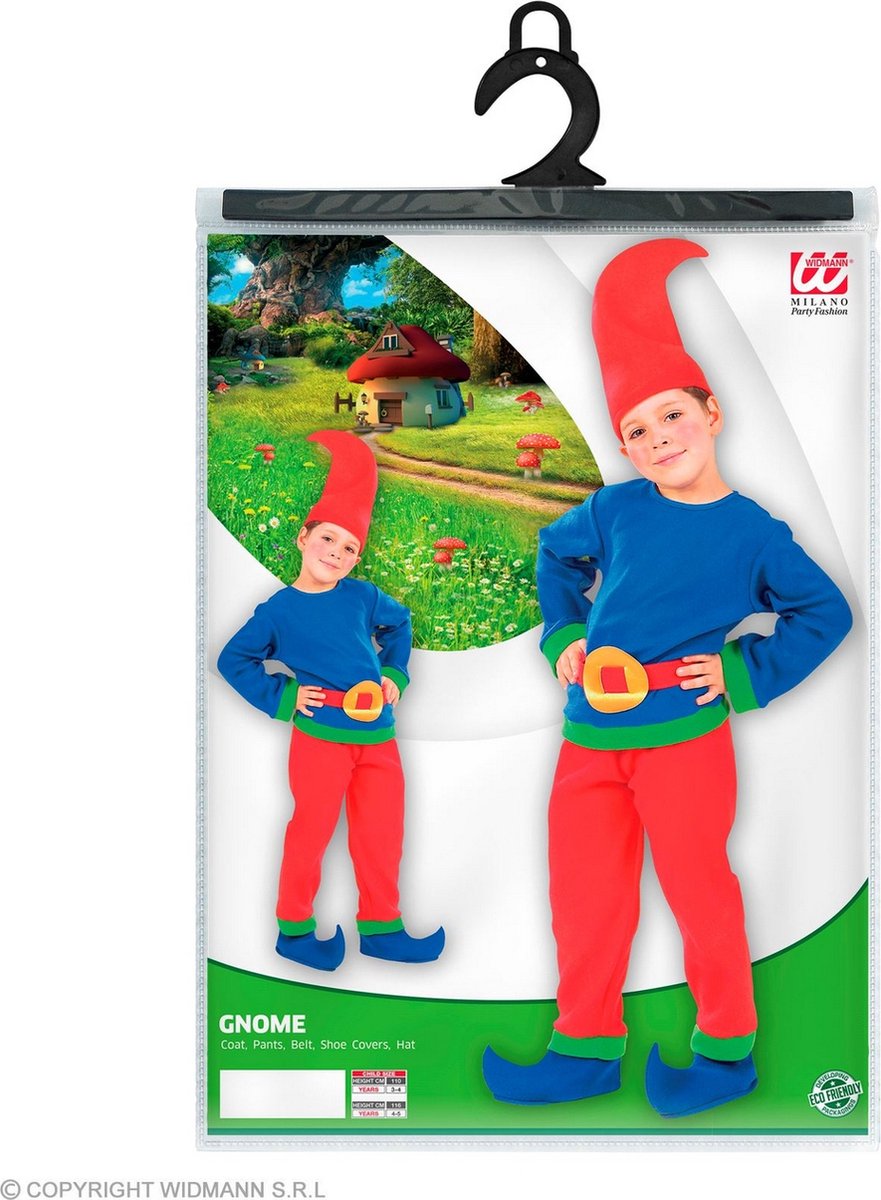 Dwerg & Kabouter Kostuum | Stoute Kabouter David Kind | Jongen | Maat ...