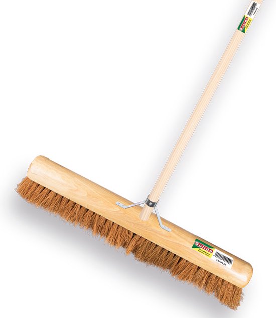 Zaalveger Kokos 40 cm met steel SOLIDE | bol