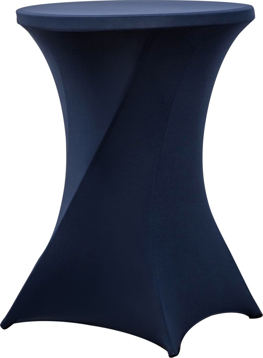 Statafelrok marineblauw 80 cm - per 10 - partytafel - Alora tafelrok voor statafel -... | bol.com