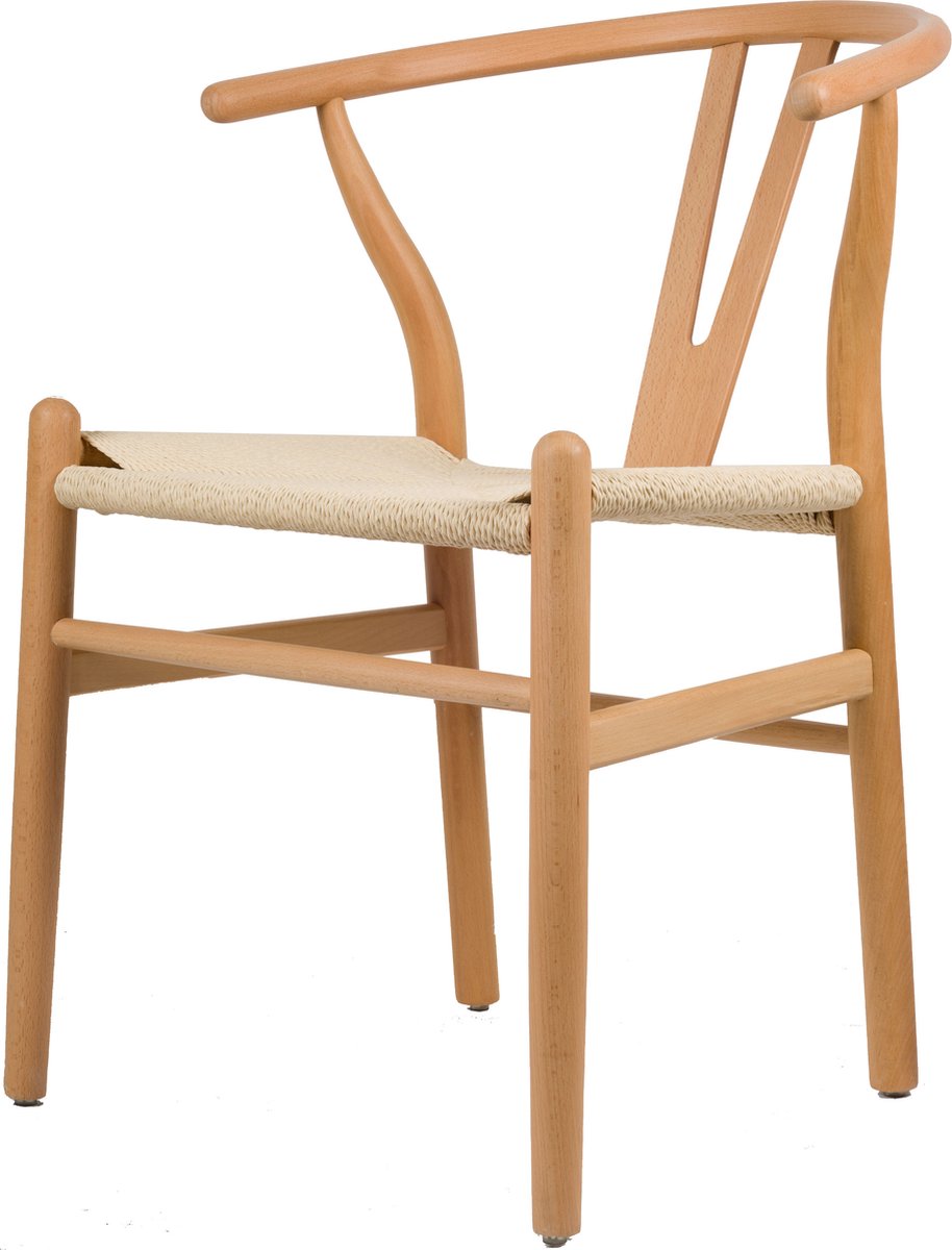 Wishbone stoel - Set van 2 eetkamerstoelen | Natural | Beuk hout ...