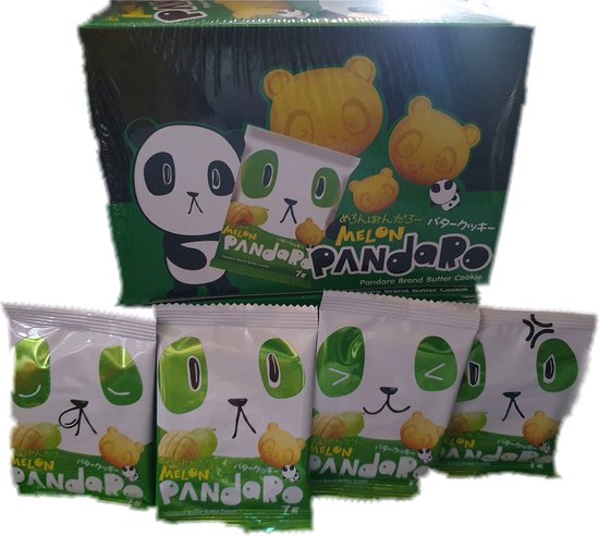 Pandaro Melon Butter Cookies Doos - 24 stuks - Japans - Kawaii - Panda ...