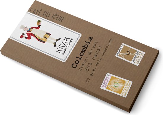 Krak Chocolade - Colombia Sierra Nevada - Melk Chocolade | bol