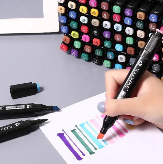 Kleurstiften 60 Stuks - Paint Marker - Extra Fijn- Modeontwerpen ...