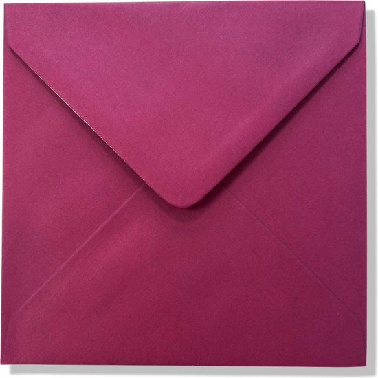 Cards & Crafts 50 Luxe vierkante enveloppen - Bordeaux - 14x14 cm - 110 ...