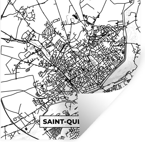Stickers muraux - Carte - Plan de ville - Saint-Quentin - France ...