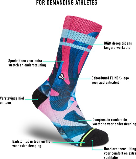 FLINCK Sportsokken - Vice - Maat 45-48 - Unisex - Heren Sokken - Dames ...