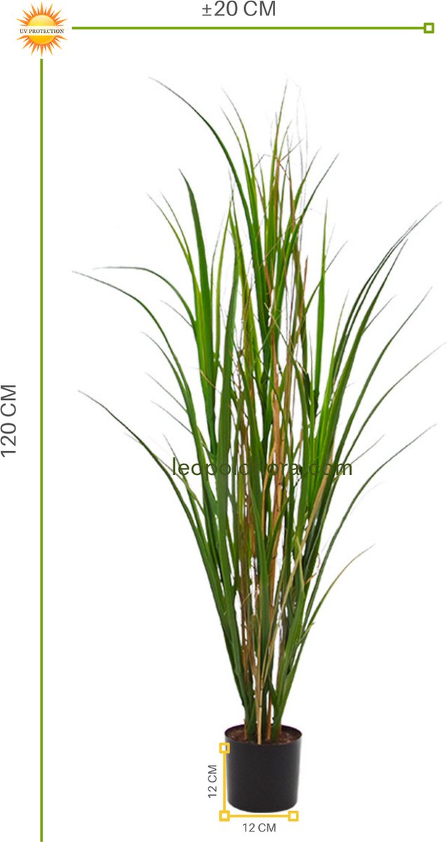 Smalle groene kunst Rietgras plant met 8-10 jaar Kleurgarantie | bol.com