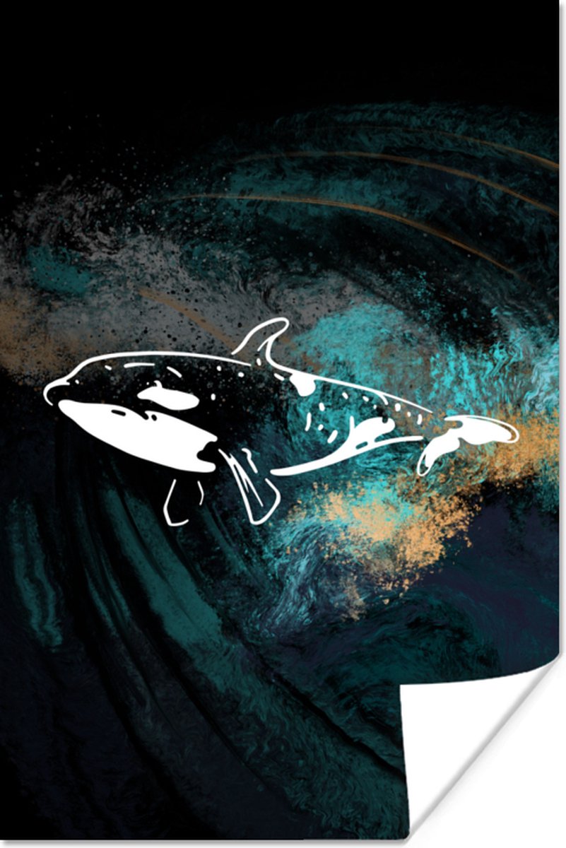 Poster Dier - Zee - Golf - Orka - 80x120 cm | bol.com