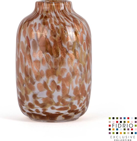 Design vaas Toronto - Fidrio GOLD - glas, mondgeblazen bloemenvaas ...