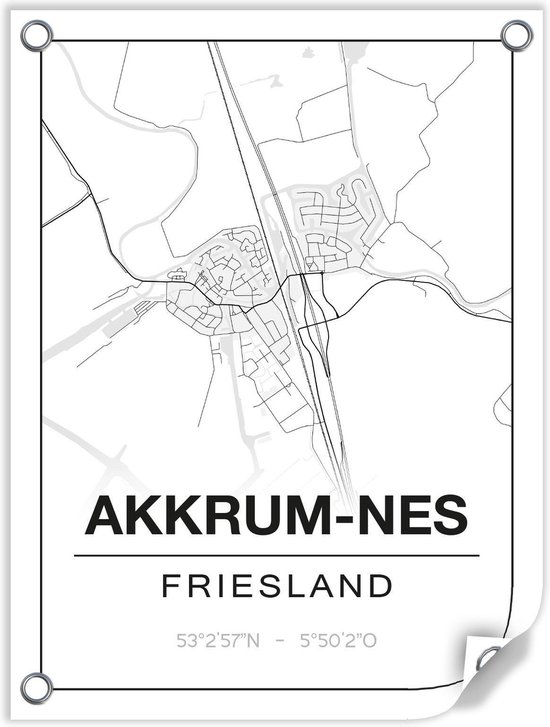 Tuinposter AKKRUM-NES (Friesland) - 60x80cm | bol