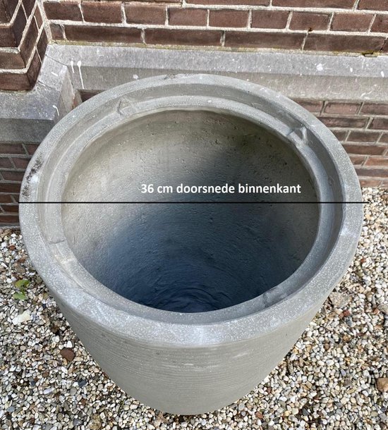 waterornament/fontein fiberclay reno, hoog 85cm rond 47 cm | bol