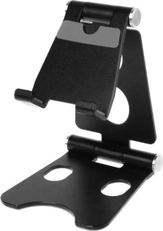 Aluminium Telefoonhouder Zwart - Bureau | Opvouwbaar | Smartphonehouder ...