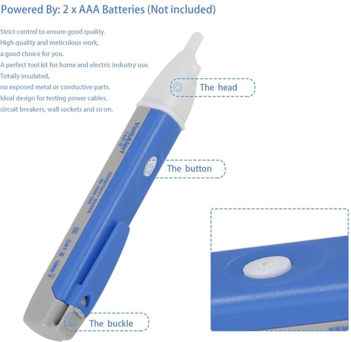 Voltstick 1AC-D - Sensitivity range 90-1000 VAC | Elektrischefoutjes.nl ...