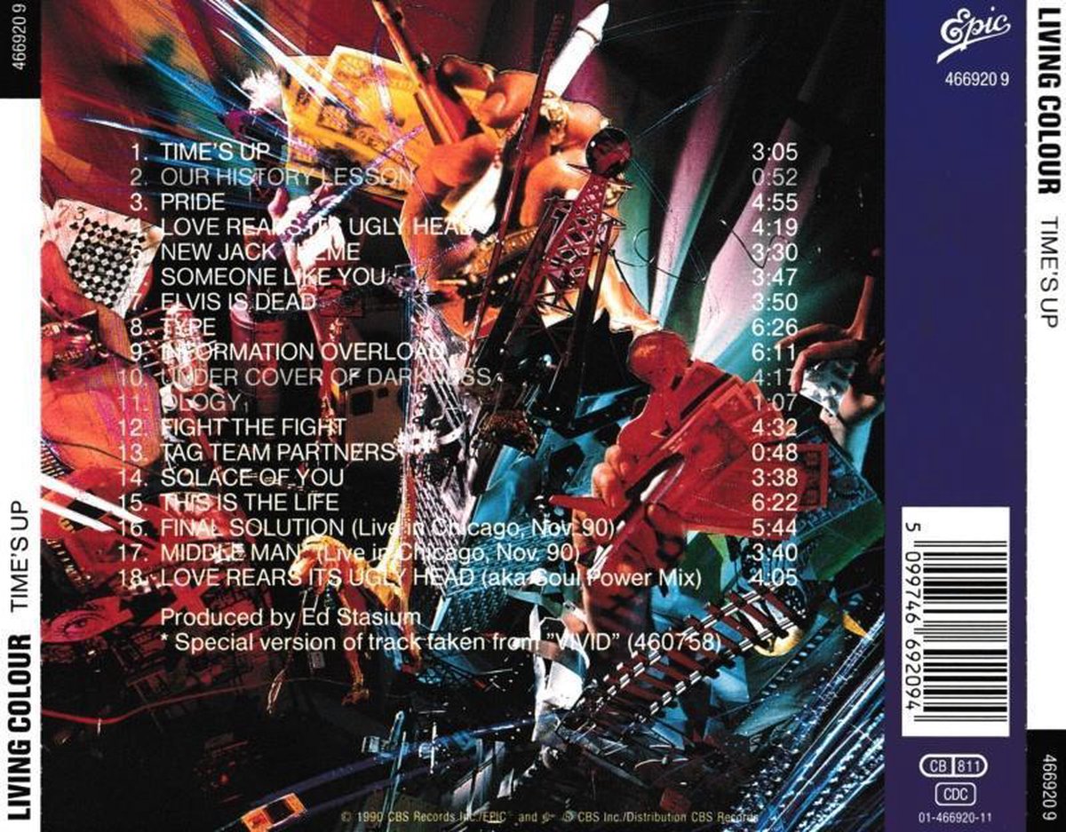 Time's Up - CD, Living Colour | CD (album) | Muziek | bol