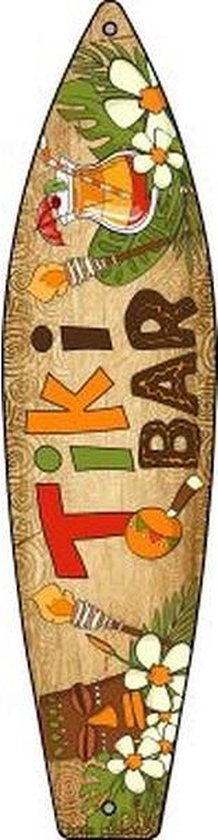 Wandbord - Mini Surf Board Style - Tiki Bar | bol.com