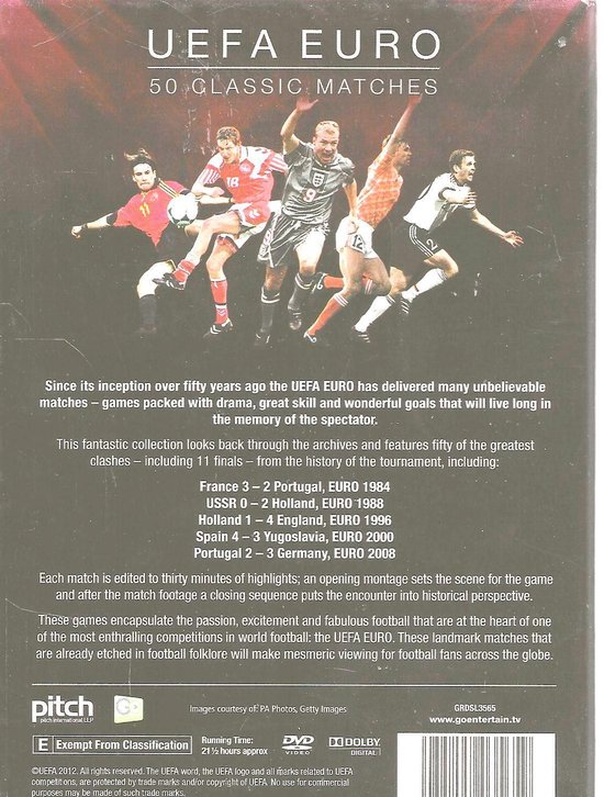 Uefa Euro 50 Classic Matches (Dvd) | Dvd's | bol