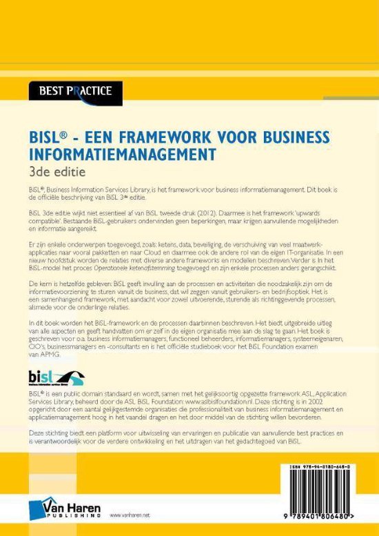 Best practice - BISL. Een framework voor business informatiemanageme ...