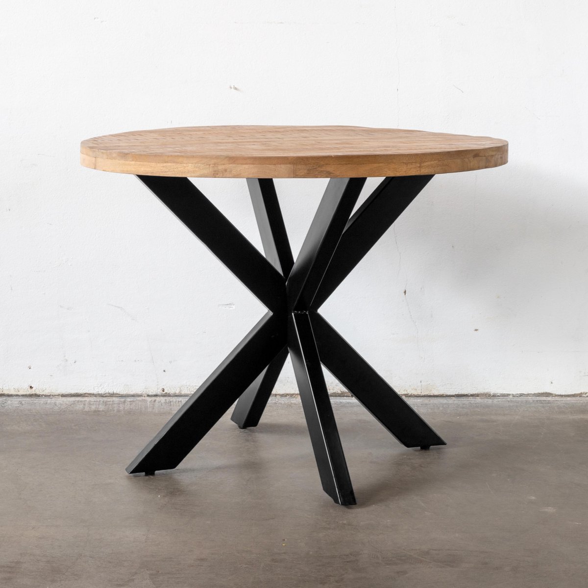 Ronde Eettafel - Hout & Metaal - Eettafel Thijs Ø150cm - Giga Meubel ...