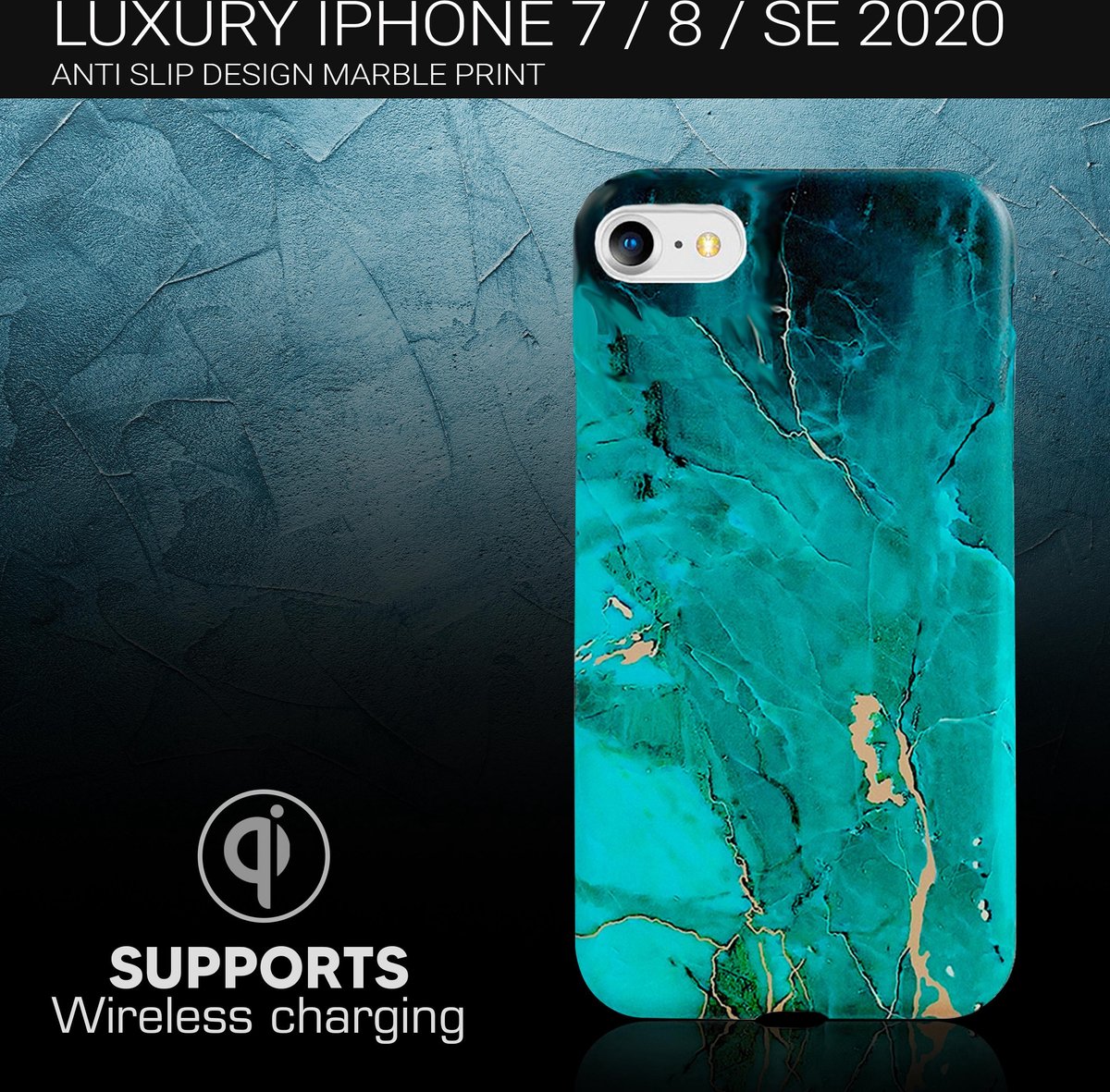 Marmerprint Telefoonhoesje Geschikt Voor Apple Iphone 7 8 Se 2020