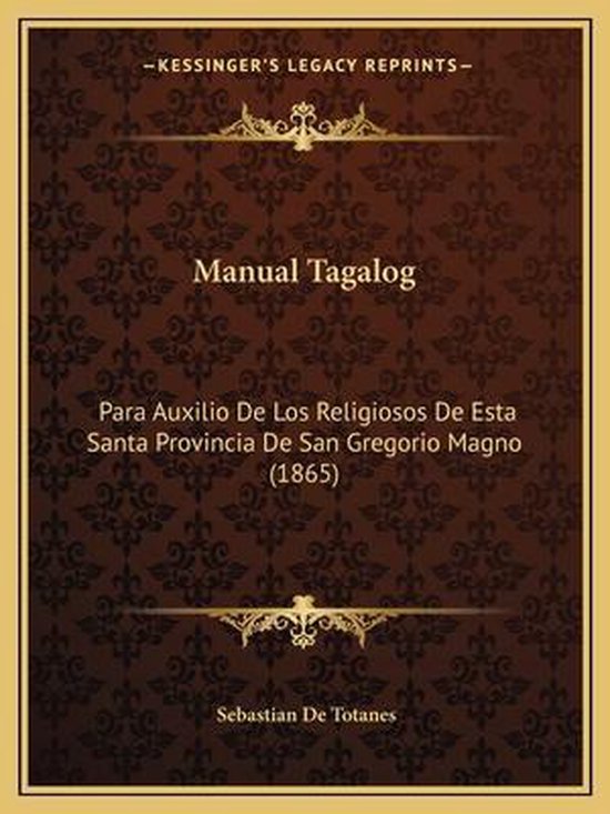 Manual Tagalog, Sebastián De Totanés | 9781165307760 | Boeken | bol