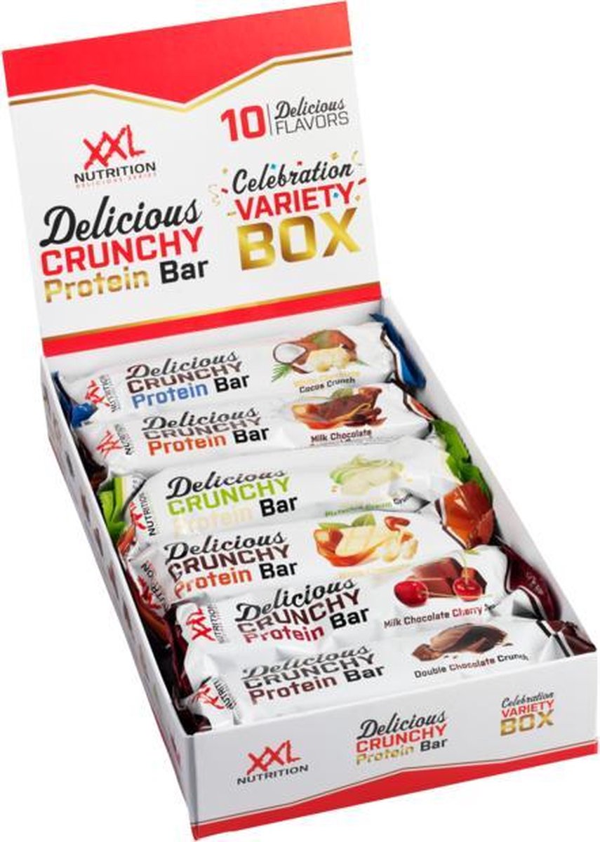 XXL Nutrition Delicious Crunchy Protein Bar Variety Box variety | bol