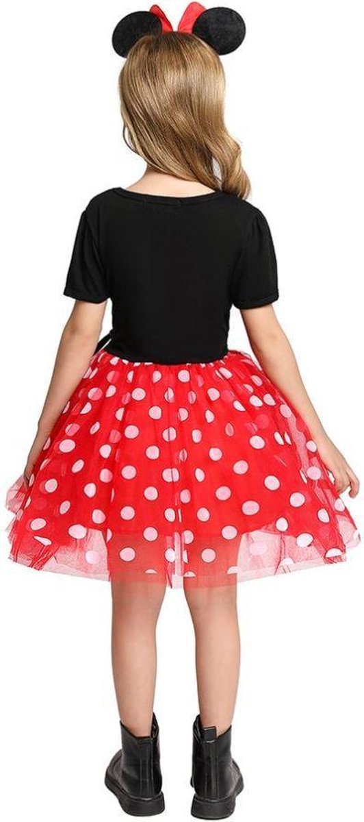 Minnie Muis jurk rood witte stip meisjes kostuum prinsessen jurk maat ...