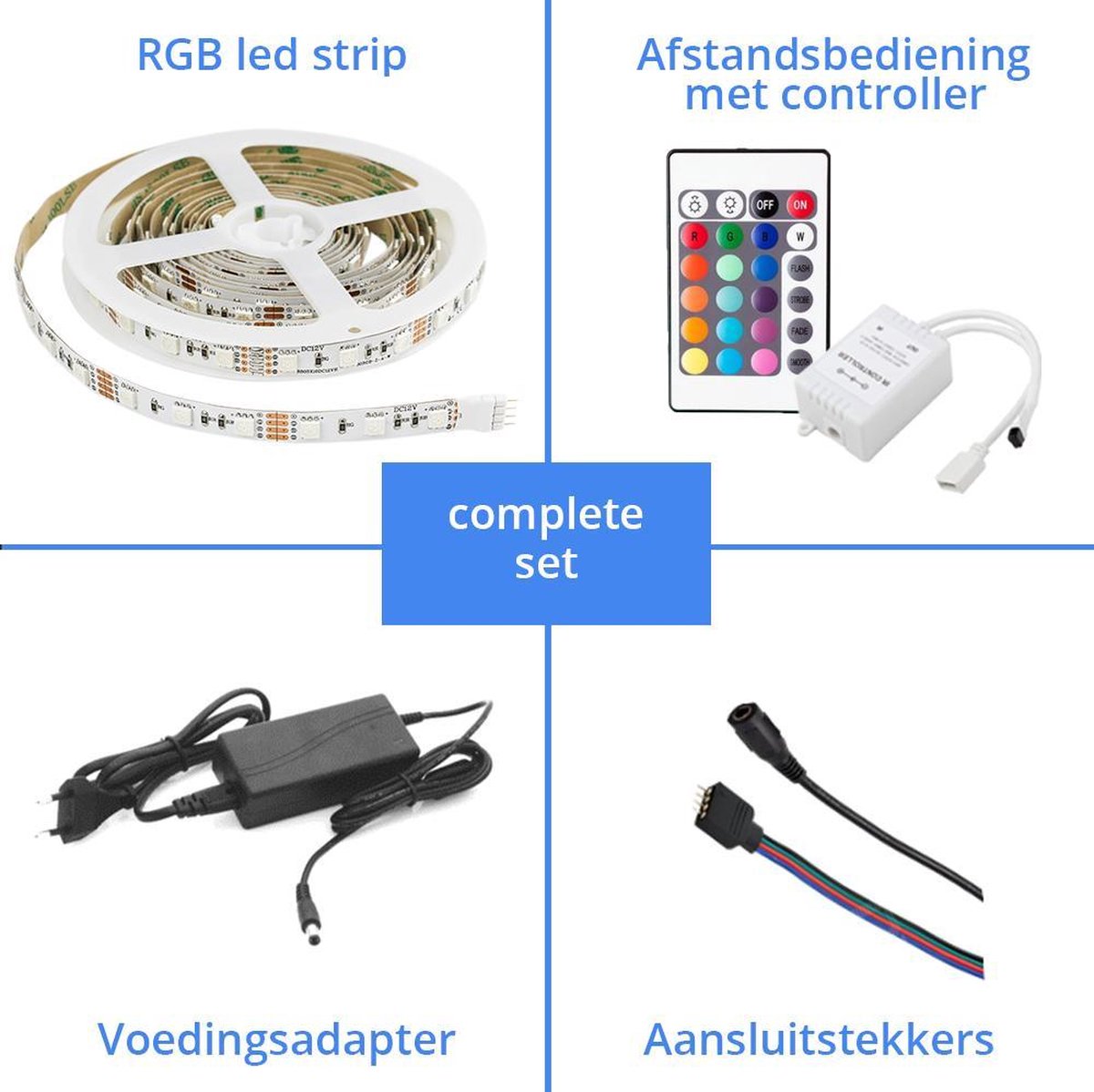 1 meter led strip – Multicolor – 30 leds per meter | bol.com