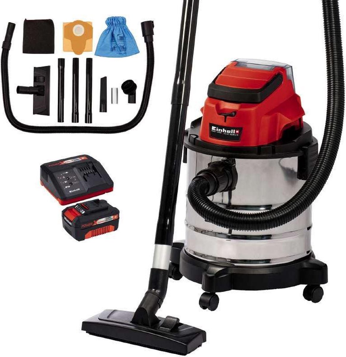 EINHELL TC-VC 18/20 Li Kit 3.0 Ah, Accu Nat-/Droogzuiger, 1 accu, Power X-Change | bol.com