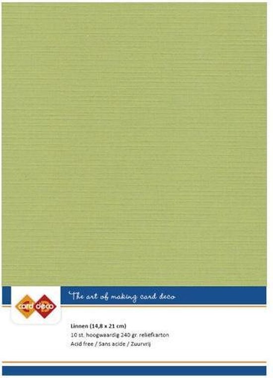 Linen Cardstock - A5 - Avocado Green | bol