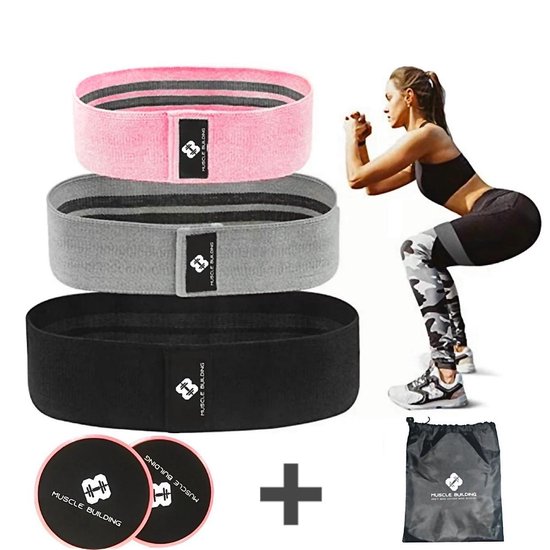 Muscle Building weerstandsbanden- Sliding Core Pads- Resistance band ...