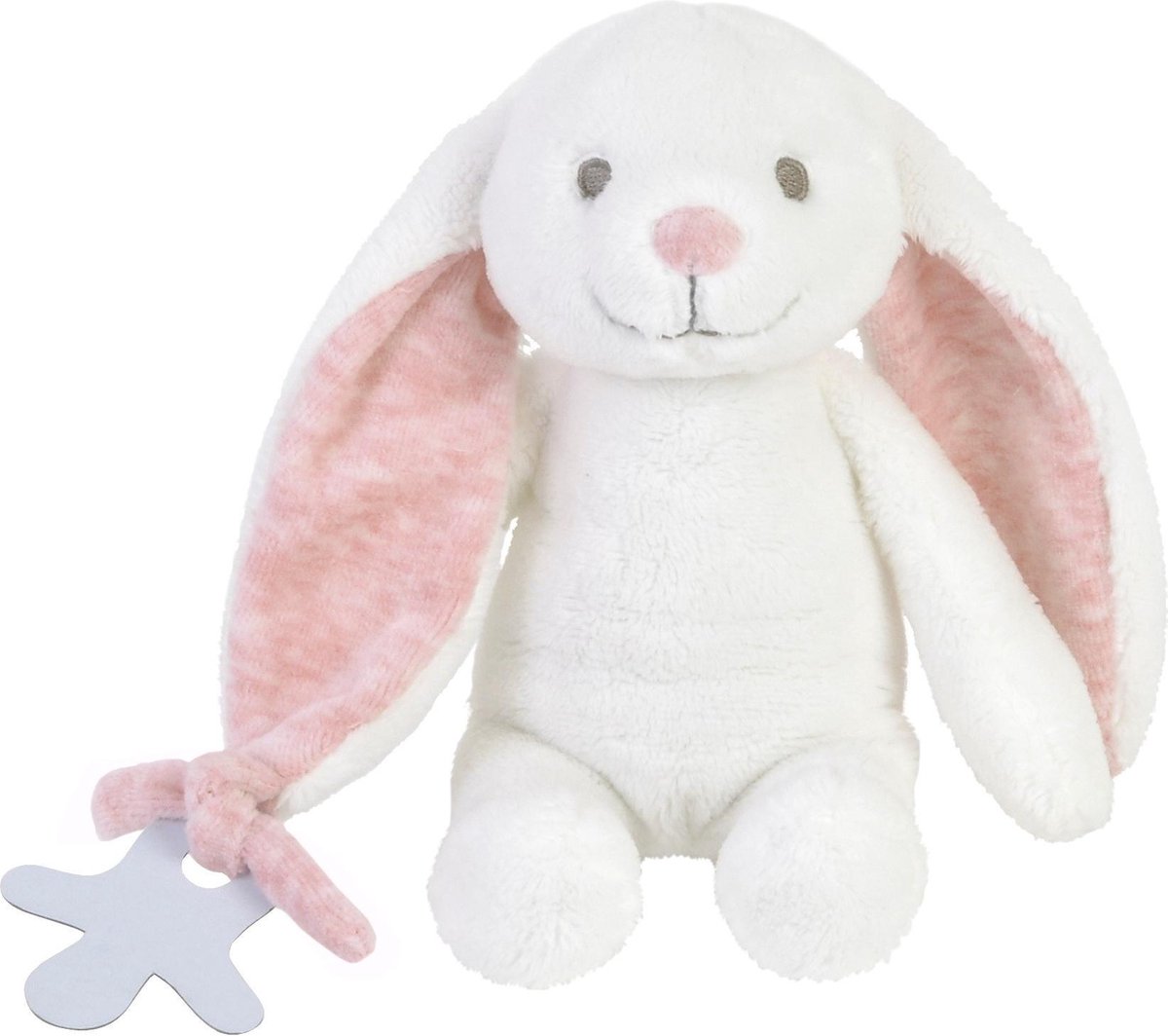 BamBam Knuffel Konijn - Wit/Roze - Baby knuffel | bol.com