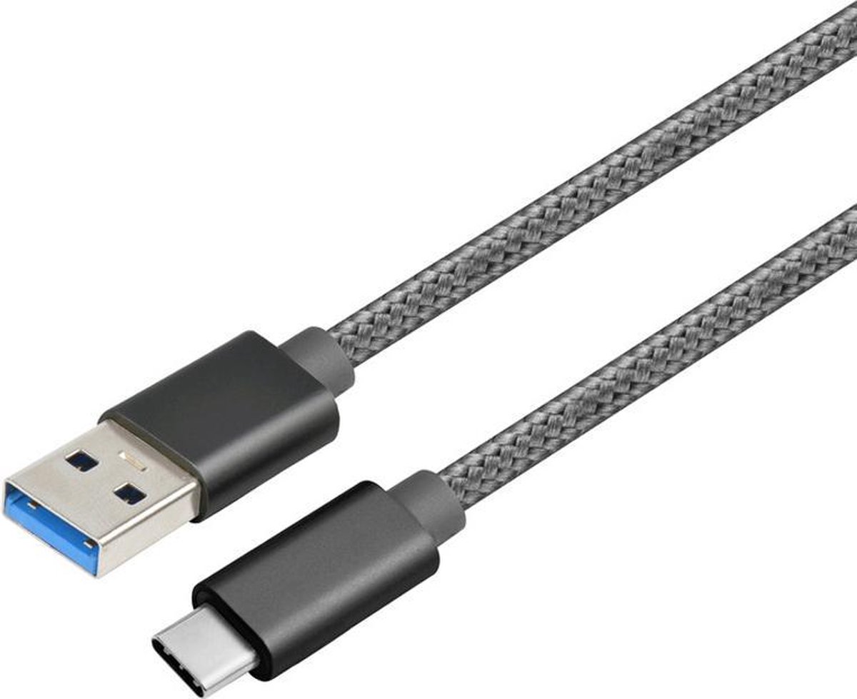 NÖRDIC USBC-N1045, câble en tissu USB-C vers USB-A, USB 3.1 Gen1 60W 3A ...
