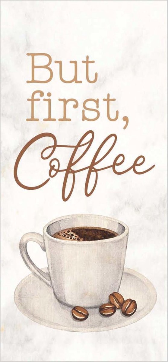 Tabletop wordblock But first coffee | bol