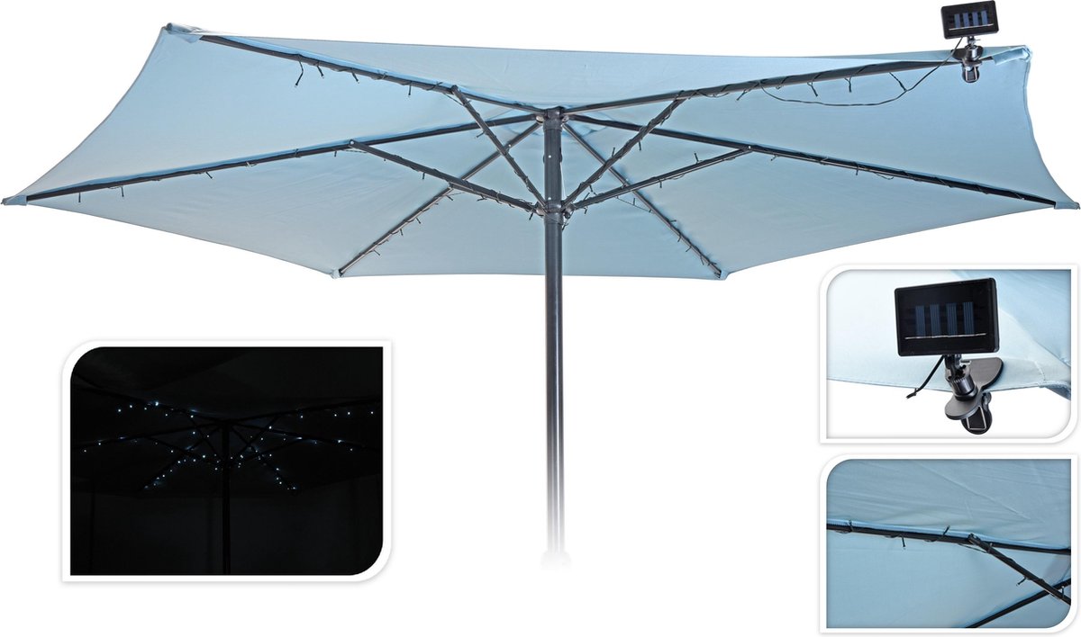MaxxGarden Solar Parasol - Parasol verlichting 72 LED | bol.com