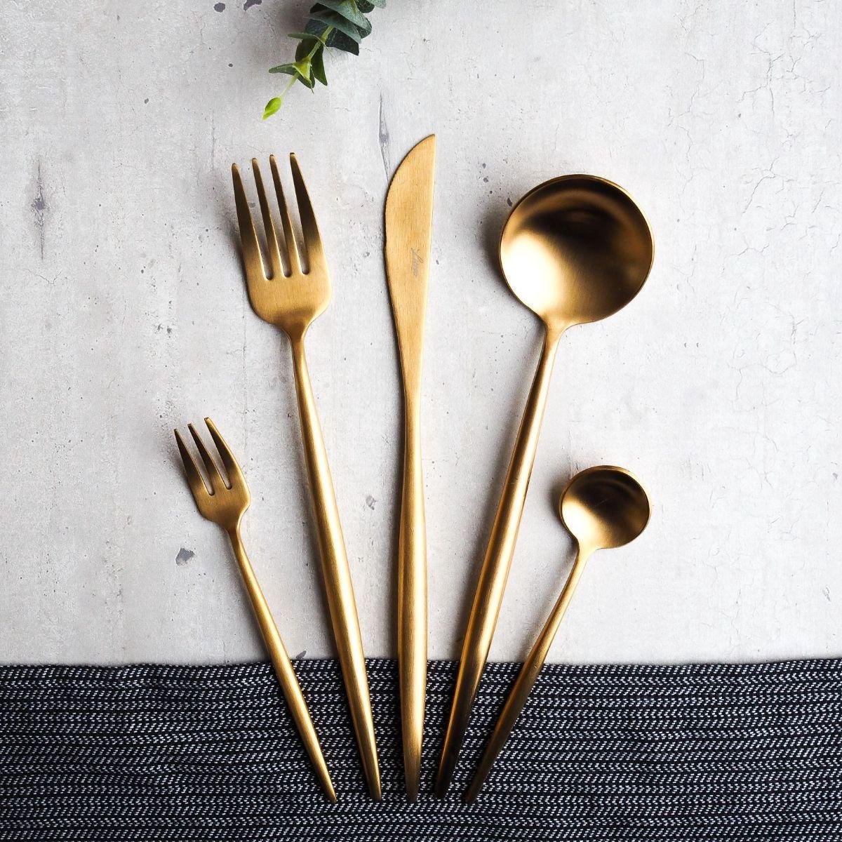 Lusso Elegante Bestek - Goud - 4 Persoons | bol.com