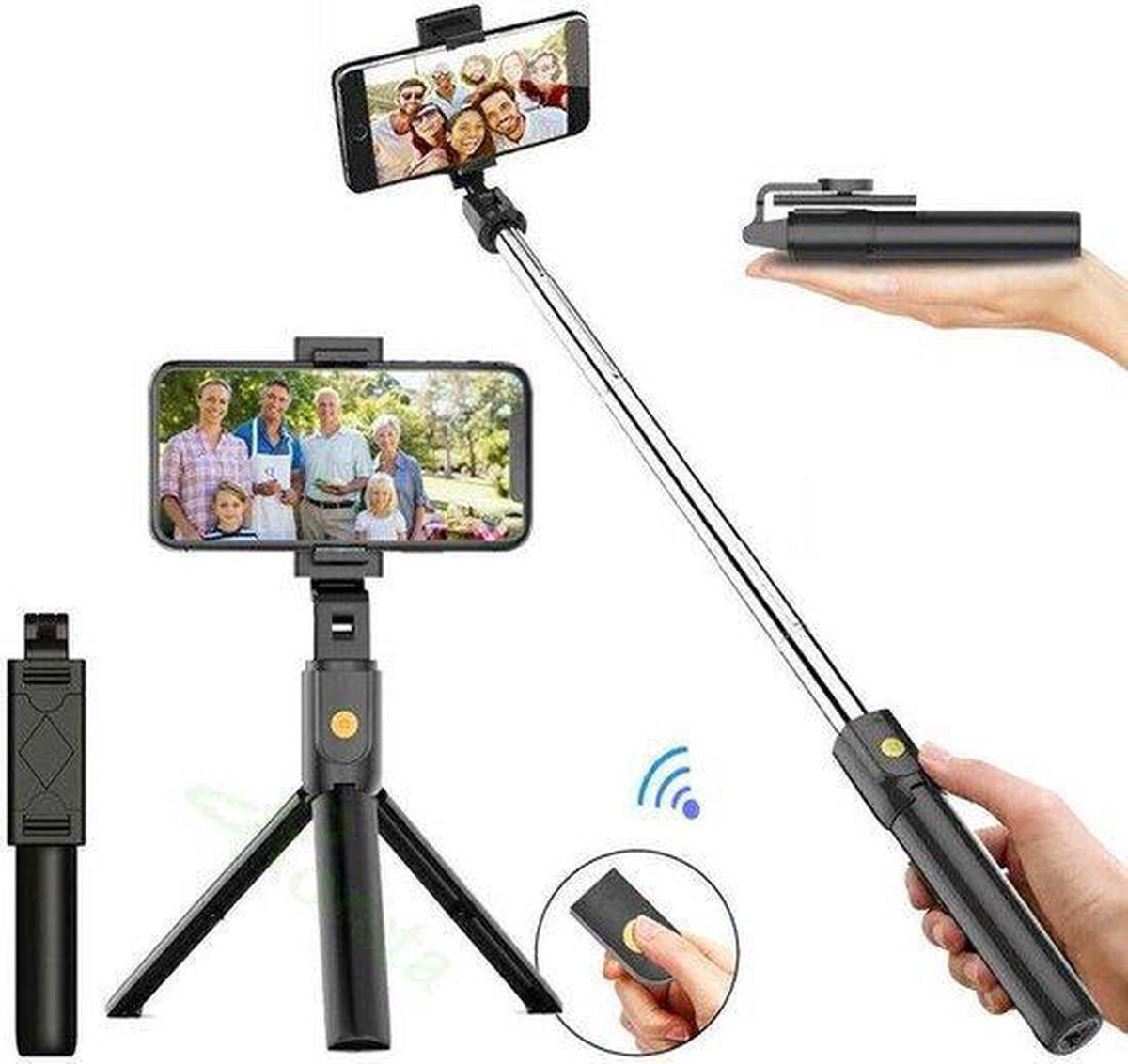 Selfiestick Universeel Draadloos 3 In 1 Selfie Stick Tripod