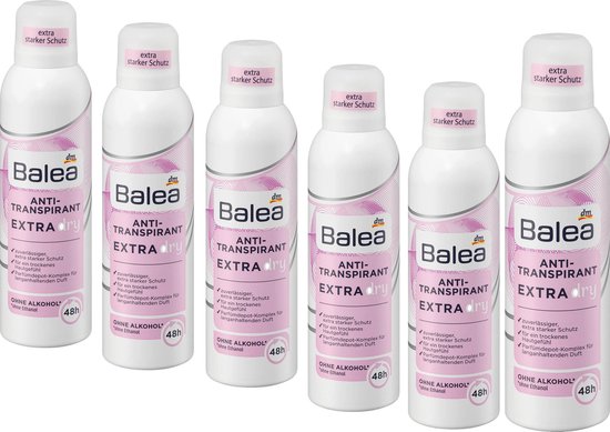 DM Balea Deodorant Anti-transpirant Extra Dry | 6-pack (6 x 200 ml ...