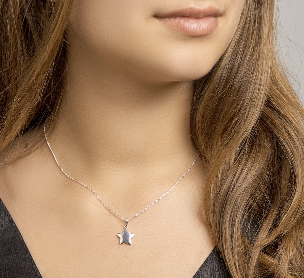 Glams Ketting Hanger Ster 1,1 mm 41 + 4 cm - Zilver | bol.com