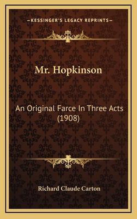 Mr. Hopkinson, Richard Claude Carton | 9781167060908 | Boeken | bol.com