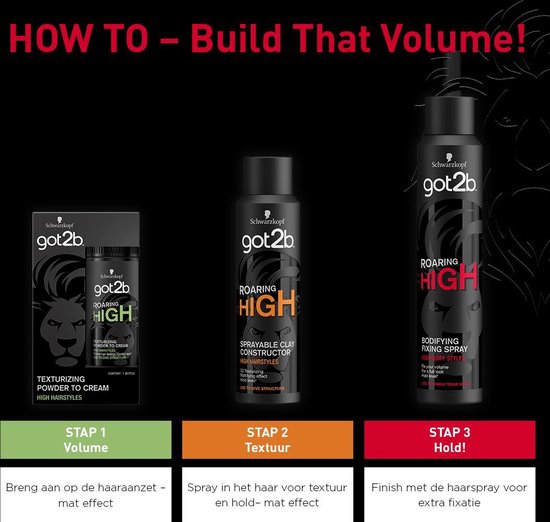 Got2b Roaring High Texturizing Powder 6x 15gr - Voordeelverpakking | bol