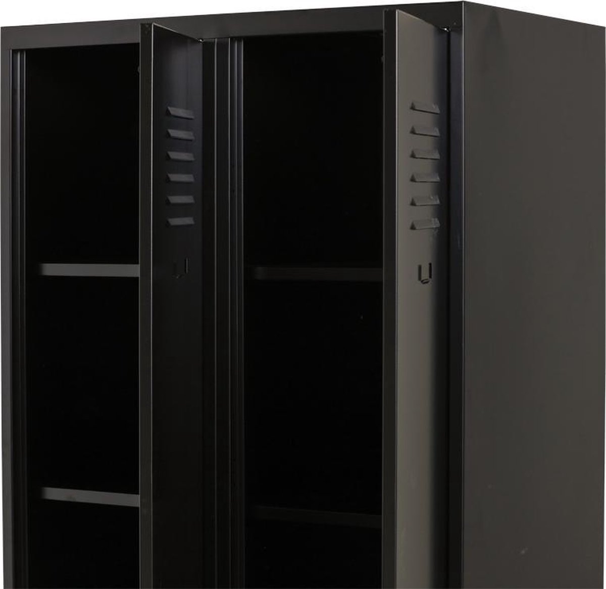 Lockerkast metaal I Locker kledingkast I 4 legplanken per deur I Zwart ...