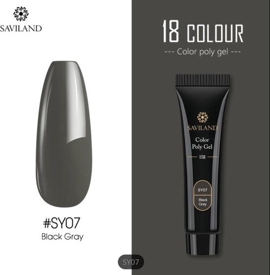 Saviland – Acrylgel - Polygel – Kleur Black – Nail Art | bol.com