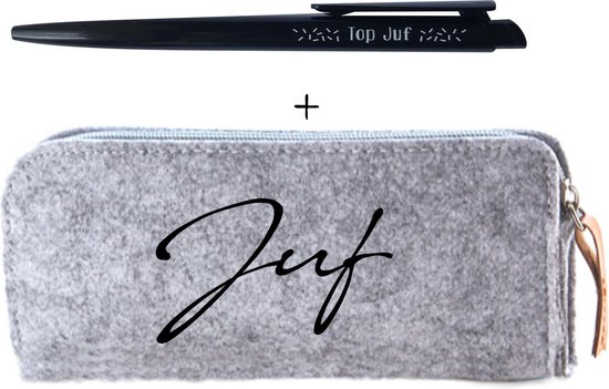 Set juf etui en pen 'Juf'|kado juf |bedankje juf| jufkadootje | jufkado ...