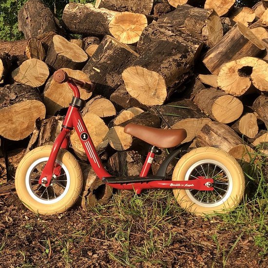 Bandits & Angels Metalen Loopfiets Starter Retro Rood met Voetenplank ...