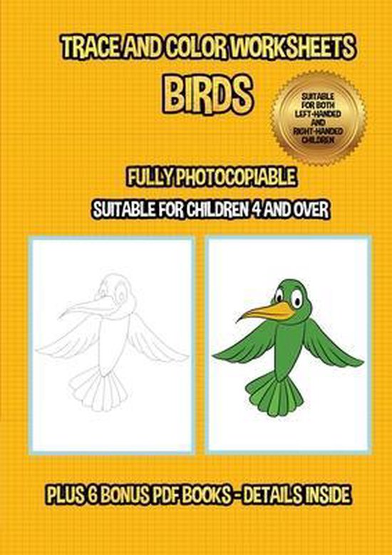 Trace and color worksheets (Birds), James Manning | 9781800275010 ...